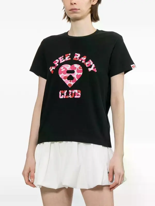 AAPE BY *A BATHING APE Camouflage Heart Logo T-shirt