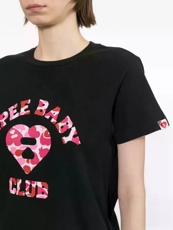 AAPE BY *A BATHING APE Camouflage Heart Logo T-shirt