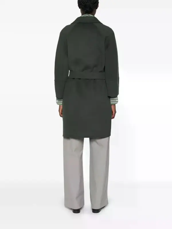 Max Mara Arona Belted Wool Coat - Green