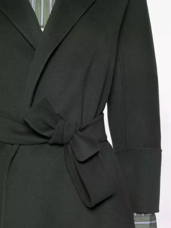 Max Mara Arona Belted Wool Coat - Green