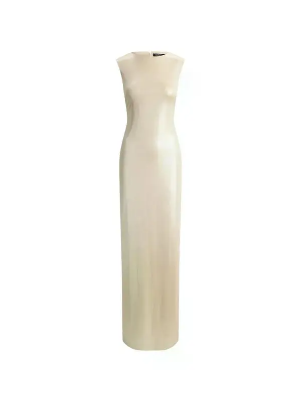 Ralph Lauren Metallic Boat-neck Maxi Dress - Neutrals