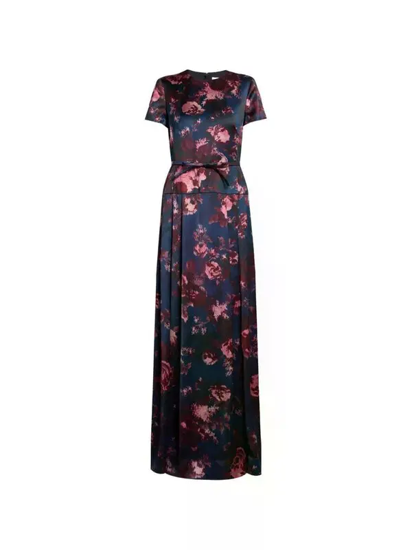 Erdem Floral-print Belted Gown