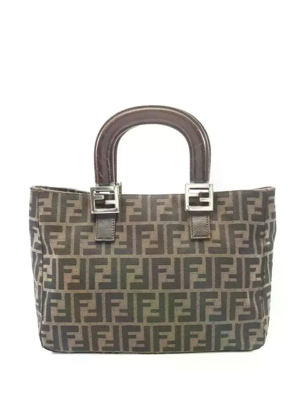 Fendi Zucca Monogram Canvas Tote Bag - Brown