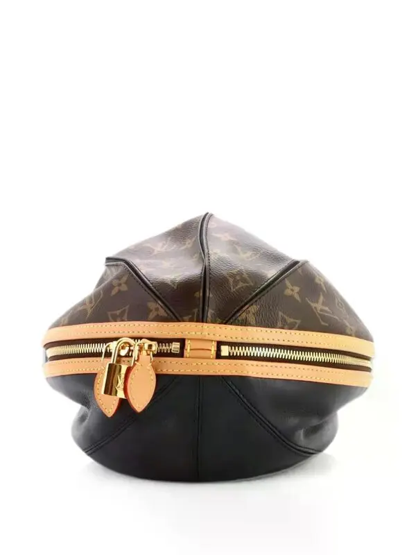 LOUIS VUITTON Egg Souple Monogram Canvas And Leather Satchel - Black