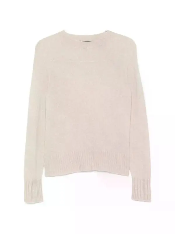 ARAGONA Ribbed-trim Crew Neck Sweater