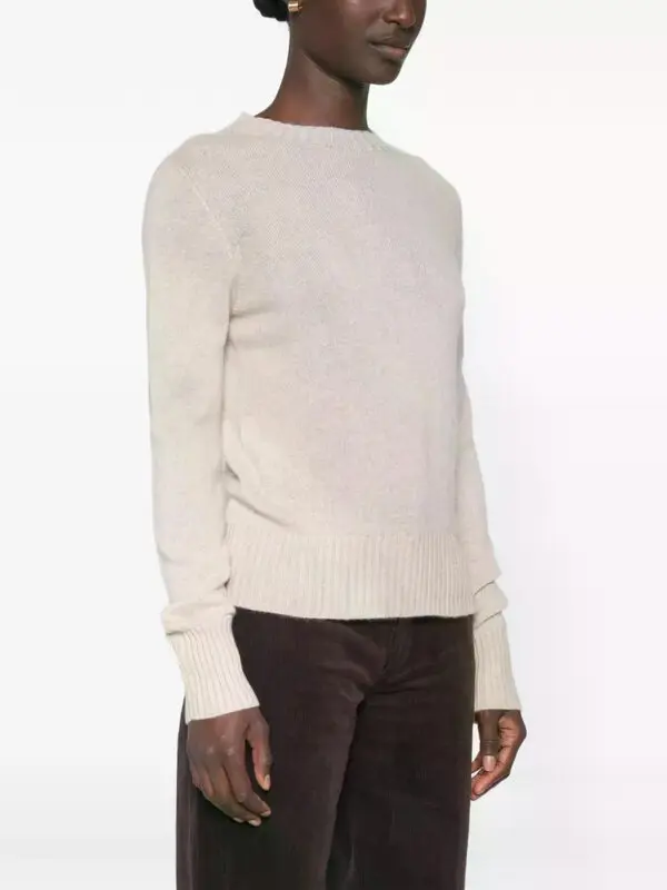 ARAGONA Ribbed-trim Crew Neck Sweater