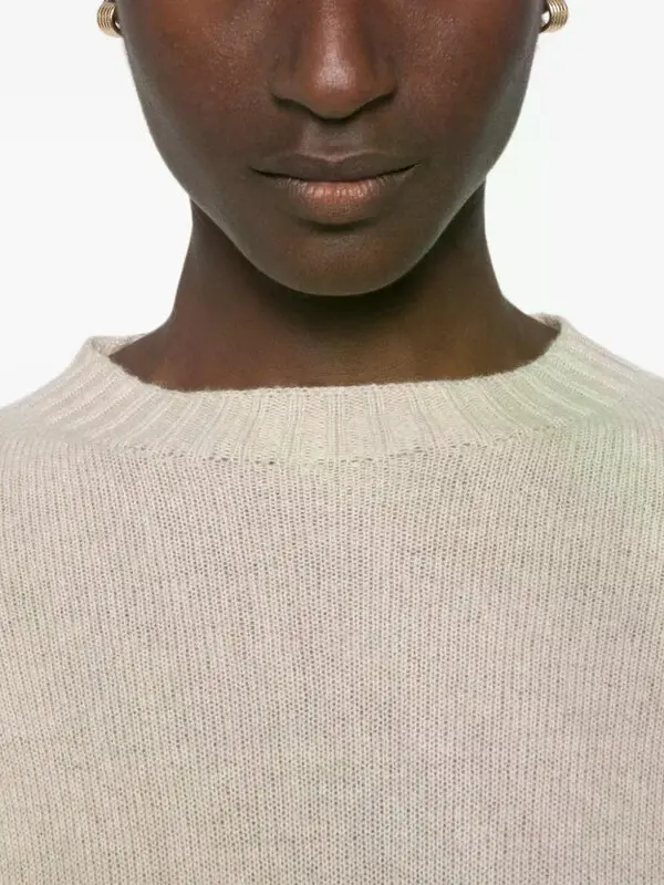 ARAGONA Ribbed-trim Crew Neck Sweater