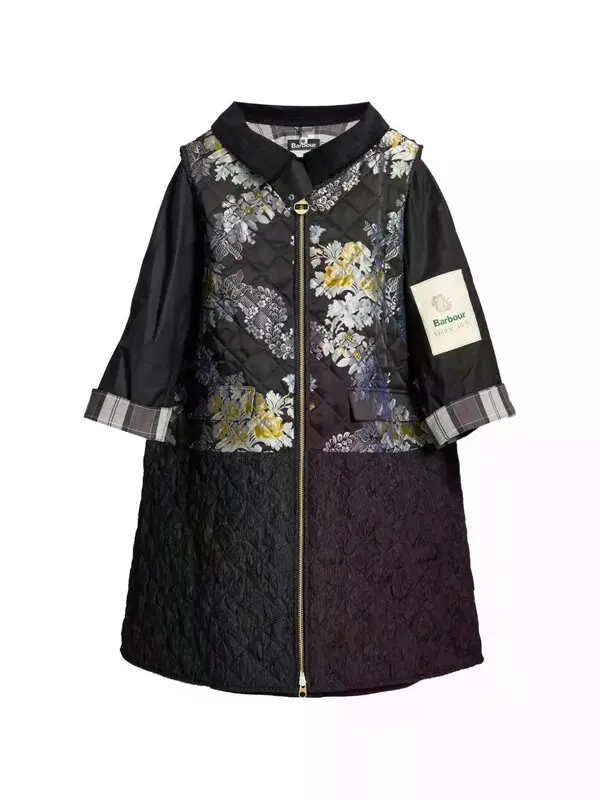 Erdem X Barbour Patchwork Jacquard Coat - Black