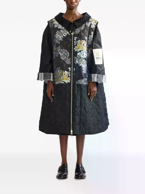 Erdem X Barbour Patchwork Jacquard Coat