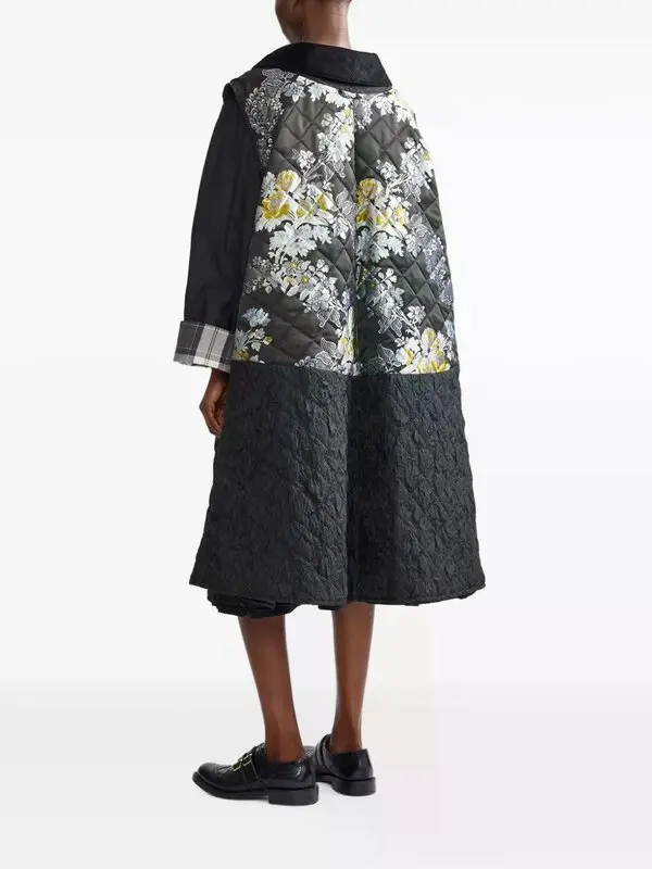 Erdem X Barbour Patchwork Jacquard Coat