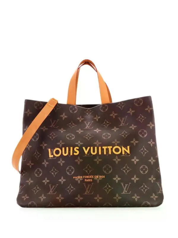 LOUIS VUITTON Shopper Monogram Leather Mm Tote Bag - Brown