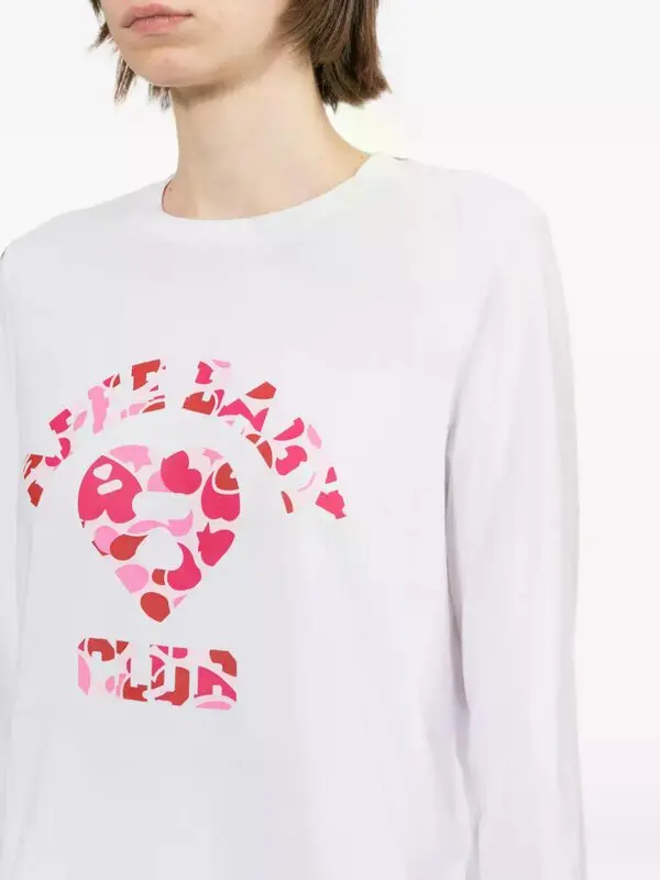 AAPE BY *A BATHING APE Apeetm A Bathing Ape® Heart Logo Long Sleeve T-shirt