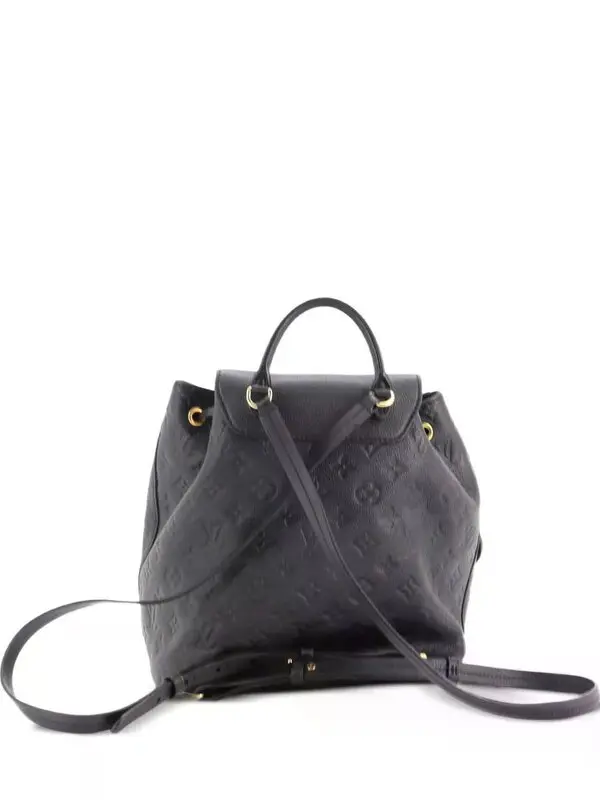 LOUIS VUITTON Montsouris Nm Monogram Empreinte Leather Pm Backpack - Black