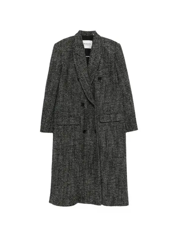 MARANT ETOILE Double-breasted Textured Coat