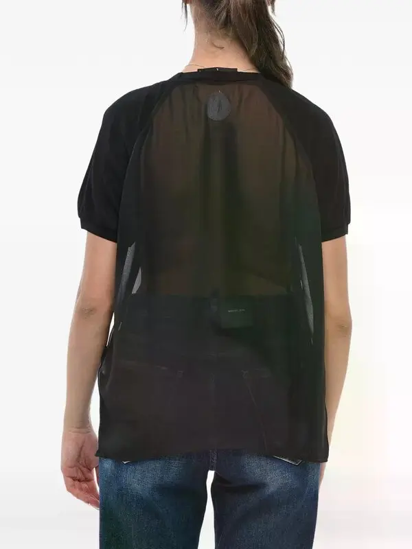 Dsquared2 Icon Rhinestone Embellished Sheer T-shirt