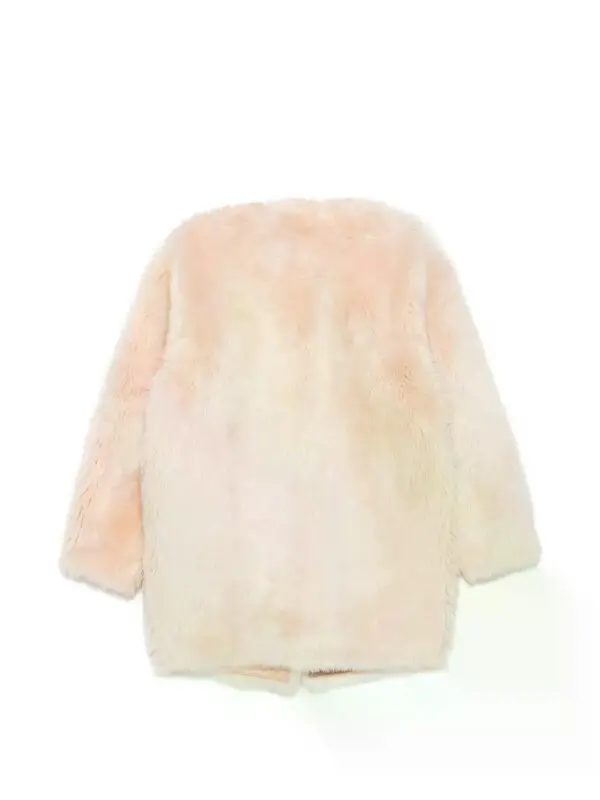 LISKA Shearling Round-neck Jacket - Pink