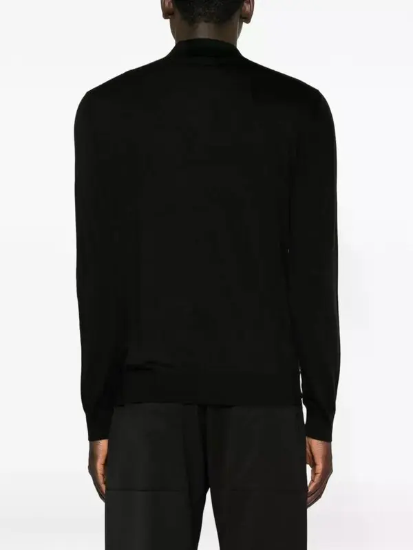 FERRANTE Long-sleeve Buttoned Polo Shirt
