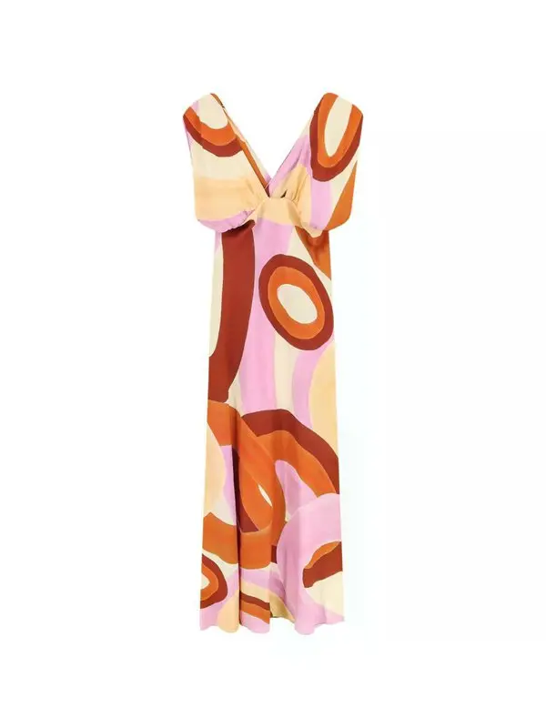 Themis Z Terra Abstract Print Maxi Dress