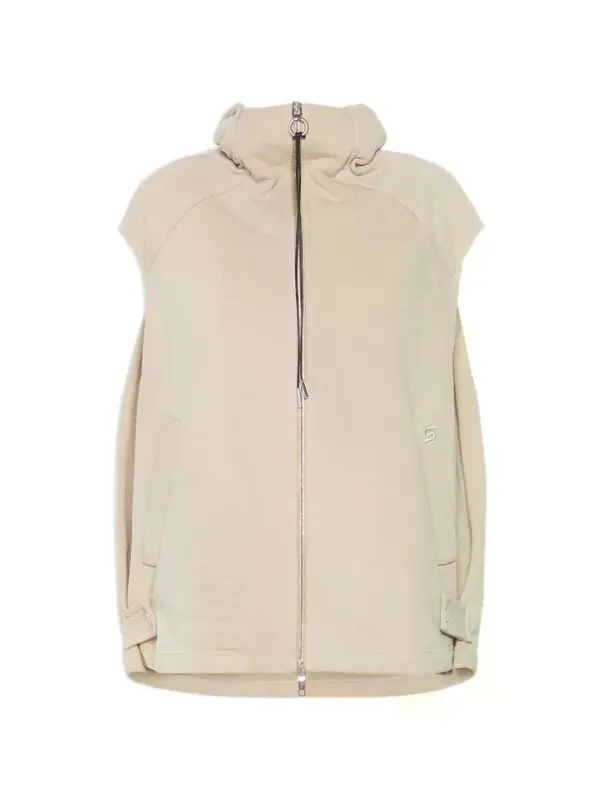 Sportmax Sleeveless High Neck Zip-up Hoodie