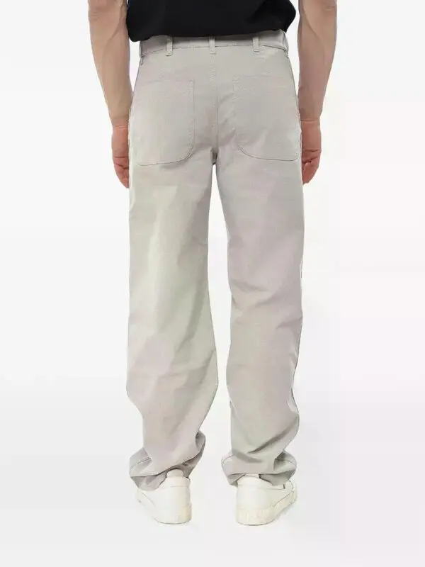 FERRAGAMO Cotton-blend Logo Button Pants