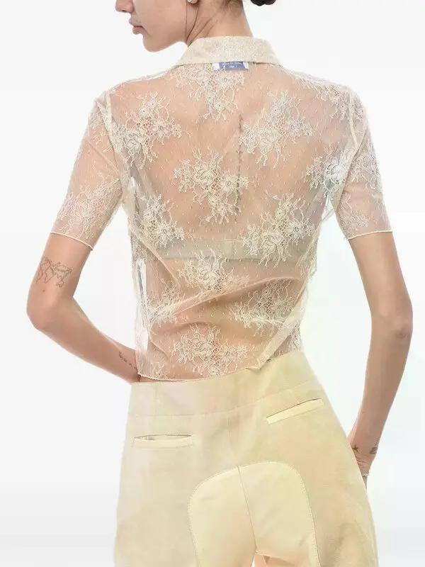Off-White Lace Bowling Shirt