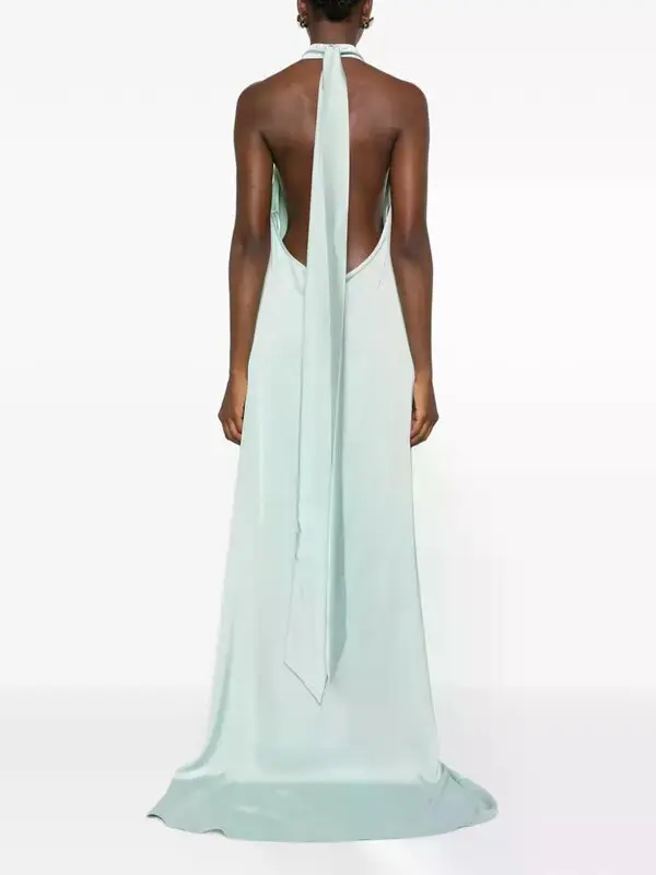 THE ARCHIVIA Riviera Halterneck Backless Maxi Dress