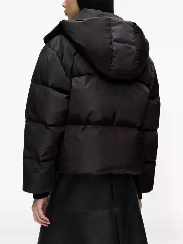 Karl Lagerfeld Short Puffer Jacket With Detachable Hood