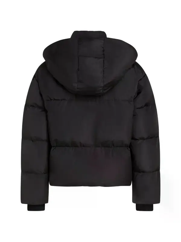 Karl Lagerfeld Short Puffer Jacket With Detachable Hood