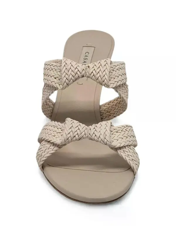 Casadei Julia Mariposa Woven Knotted Sandals