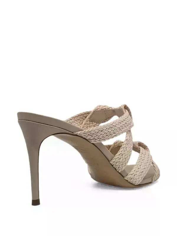 Casadei Julia Mariposa Woven Knotted Sandals