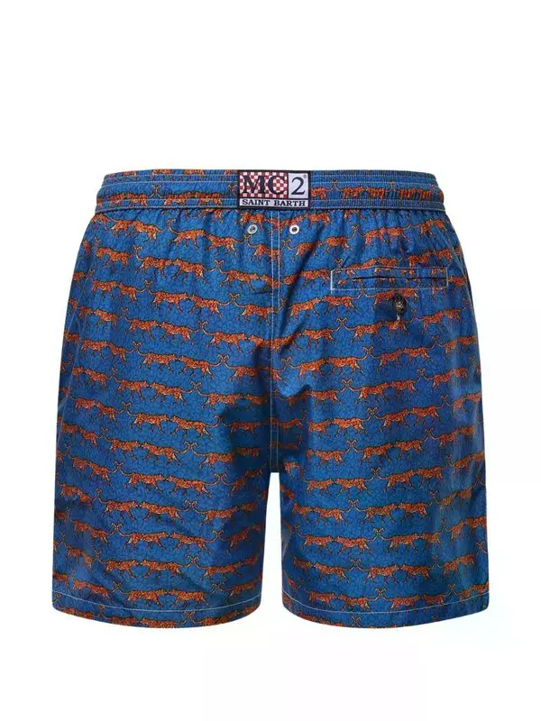 MC2 SAINT BARTH Lighting Cat-print Swim Shorts