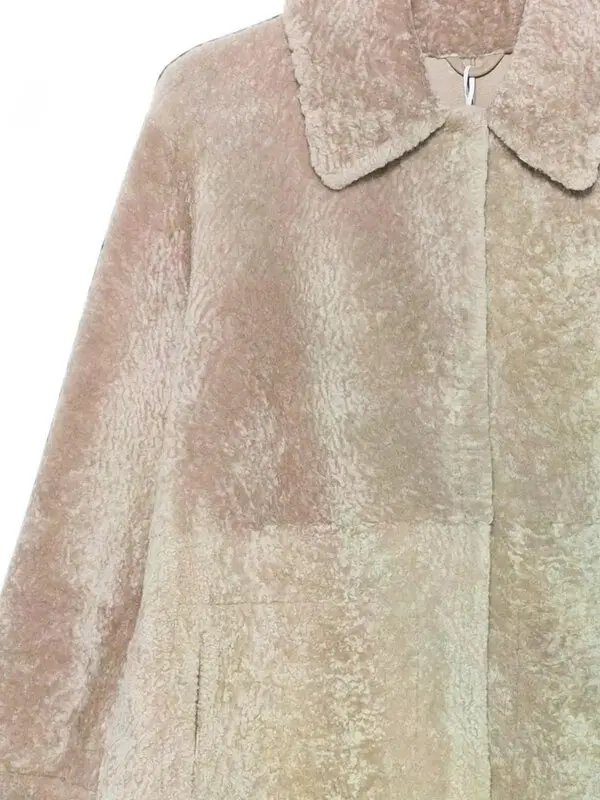 MANZONI 24 Shearling-finish Collared Coat