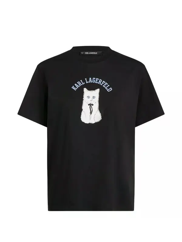 Karl Lagerfeld Ikon Choupette Print T-shirt