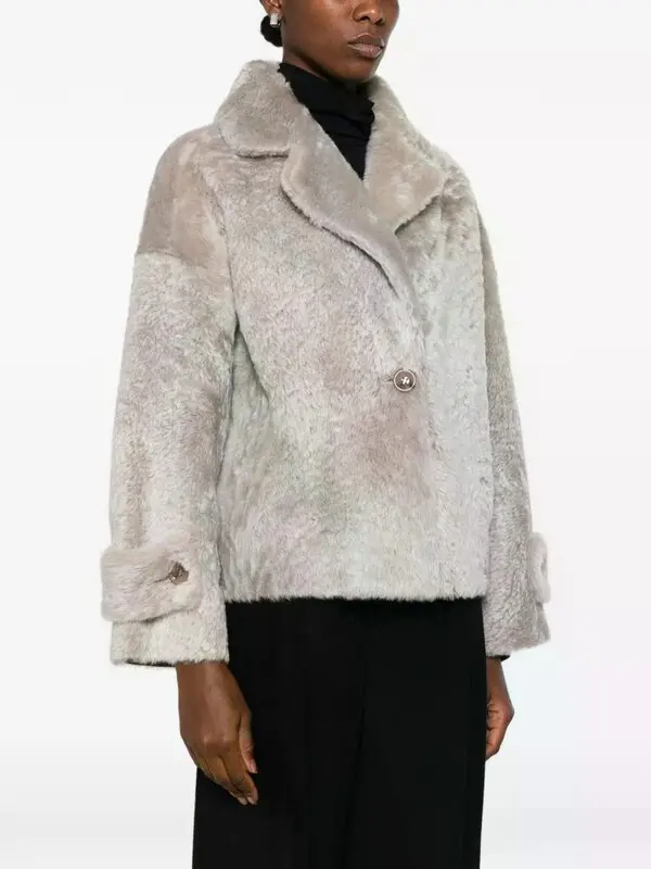 MANZONI 24 Shearling Button-up Coat