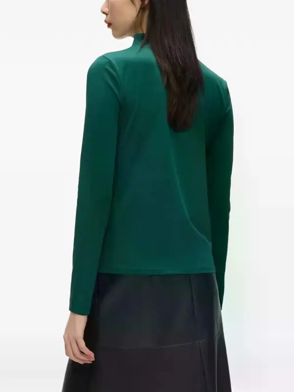 Karl Lagerfeld Mock Neck Long Sleeve Top