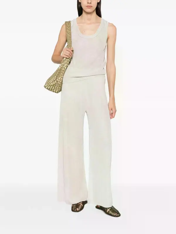 NENETTE Metallic-effect Palazzo Pants