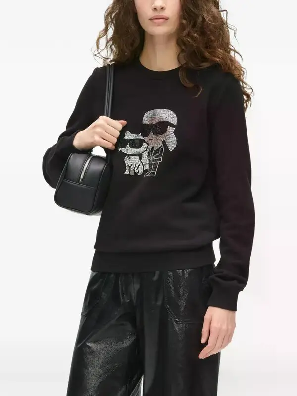 Karl Lagerfeld Ikon Rhinestone Sweatshirt