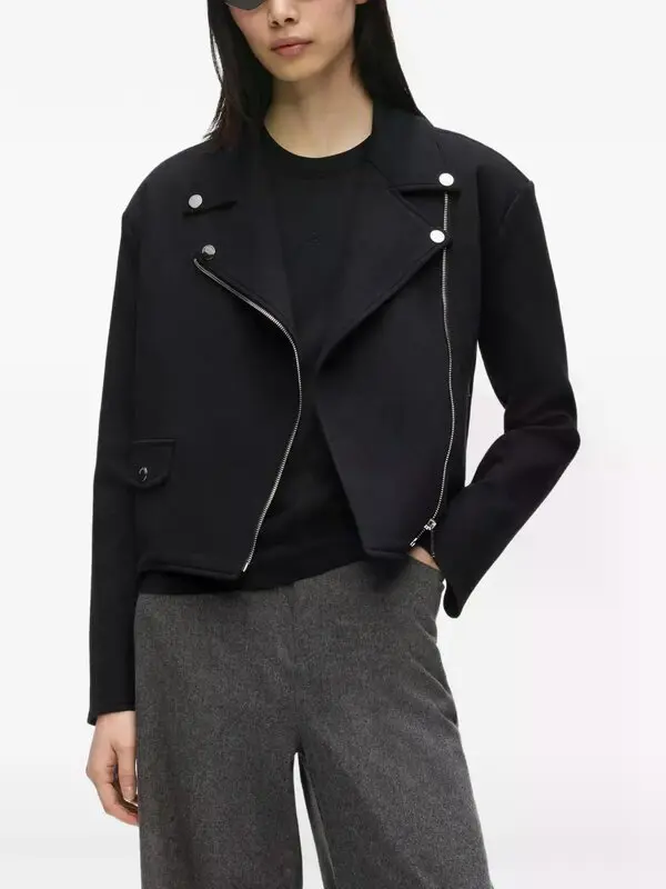 Karl Lagerfeld Zip-up Biker Jacket - Black