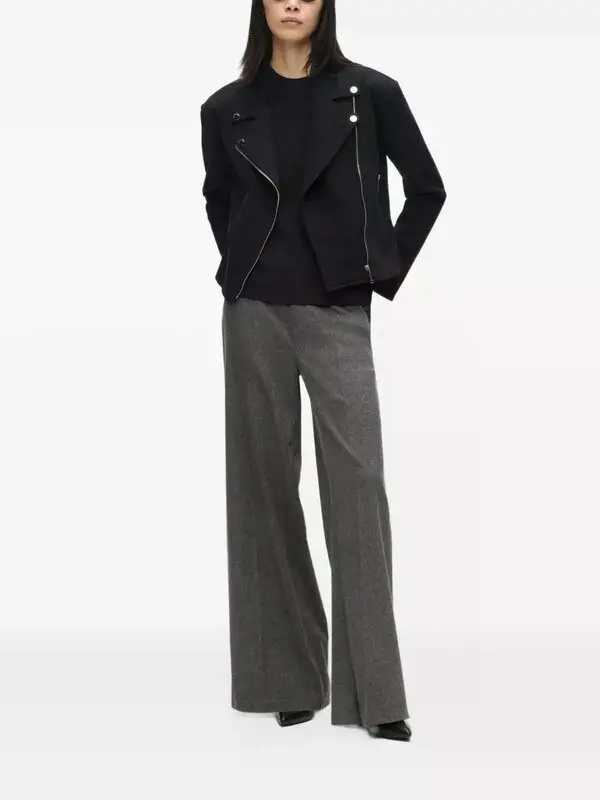 Karl Lagerfeld Zip-up Biker Jacket - Black