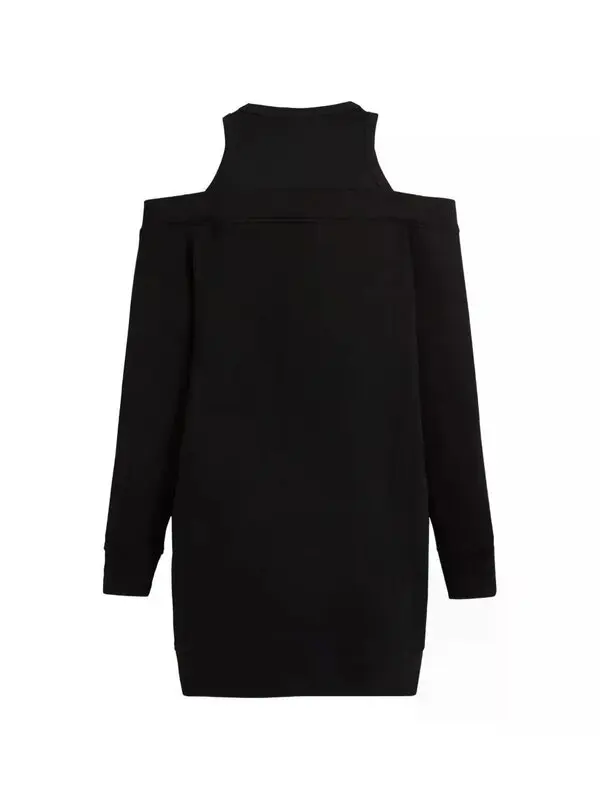 Karl Lagerfeld Cotton Cold-shoulder Sweat Dress