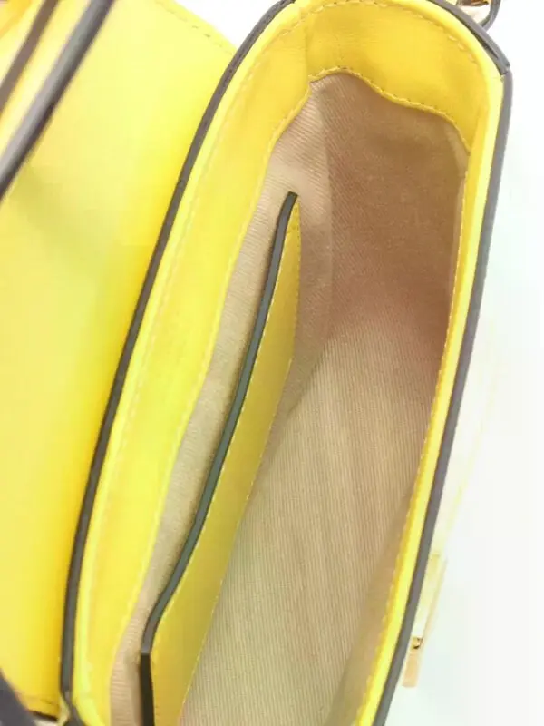 Chloé 2010s Crocodile-effect Leather Shoulder Bag - Yellow