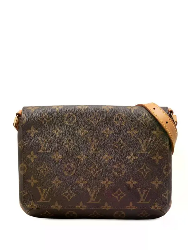 LOUIS VUITTON 1998 Monogram Musette Tango Short Strap Shoulder Bag - Brown