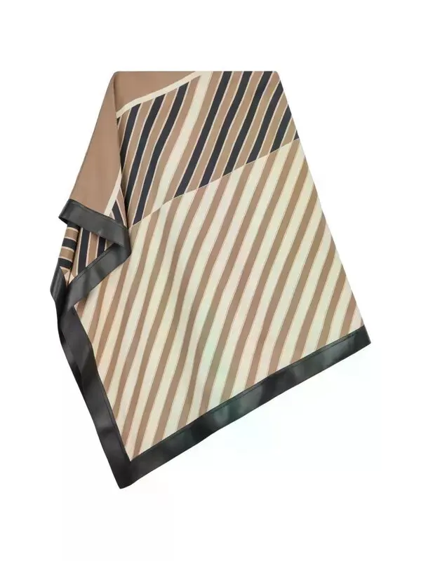 TOD'S Skirt In Silk With Leather Inserts