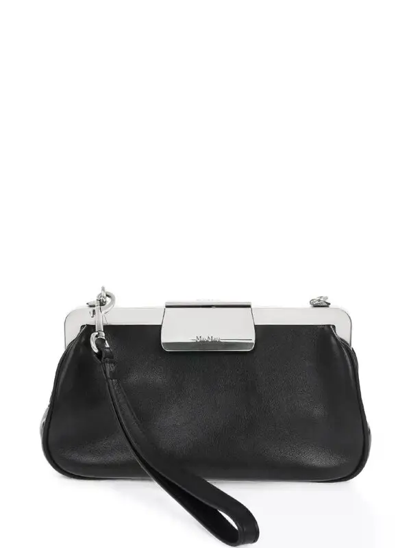 Max Mara Snap-closure Leather Clutch Bag