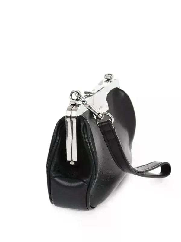 Max Mara Snap-closure Leather Clutch Bag