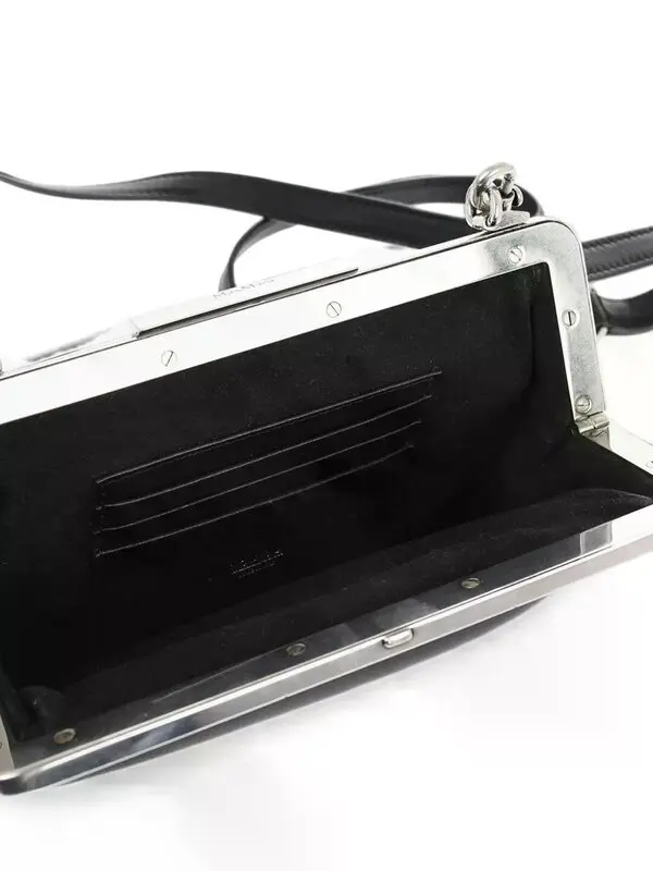 Max Mara Snap-closure Leather Clutch Bag