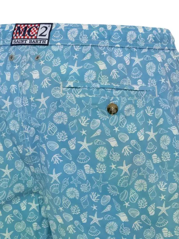 MC2 SAINT BARTH Comfort Light Seashell-print Swim Shorts