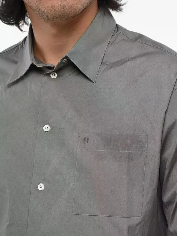 Off-White Embroidered-logo Poplin Shirt