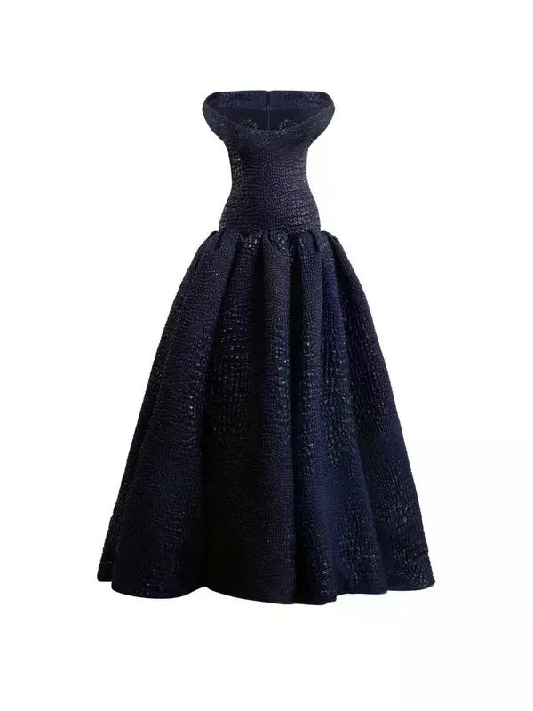 GEMY MAALOUF Off-shoulder Sweetheart Dress - Blue