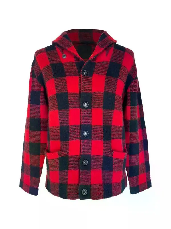 Ralph Lauren 2021 Plaid Leather-patch Wool Cardigan